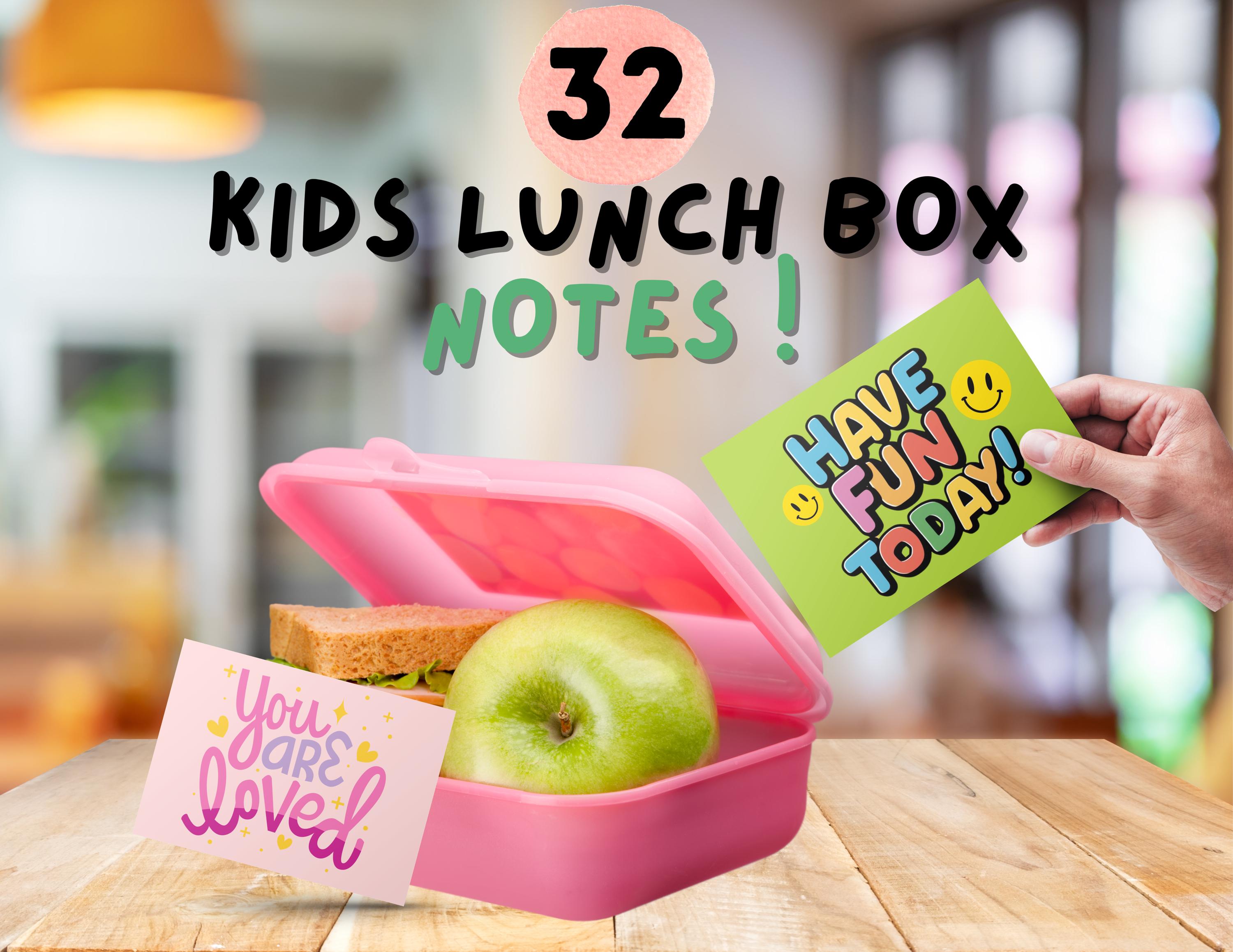 Cute Motivational 32 Printable Lunch Box Notes for Kids, 4 Pages of Fun ...