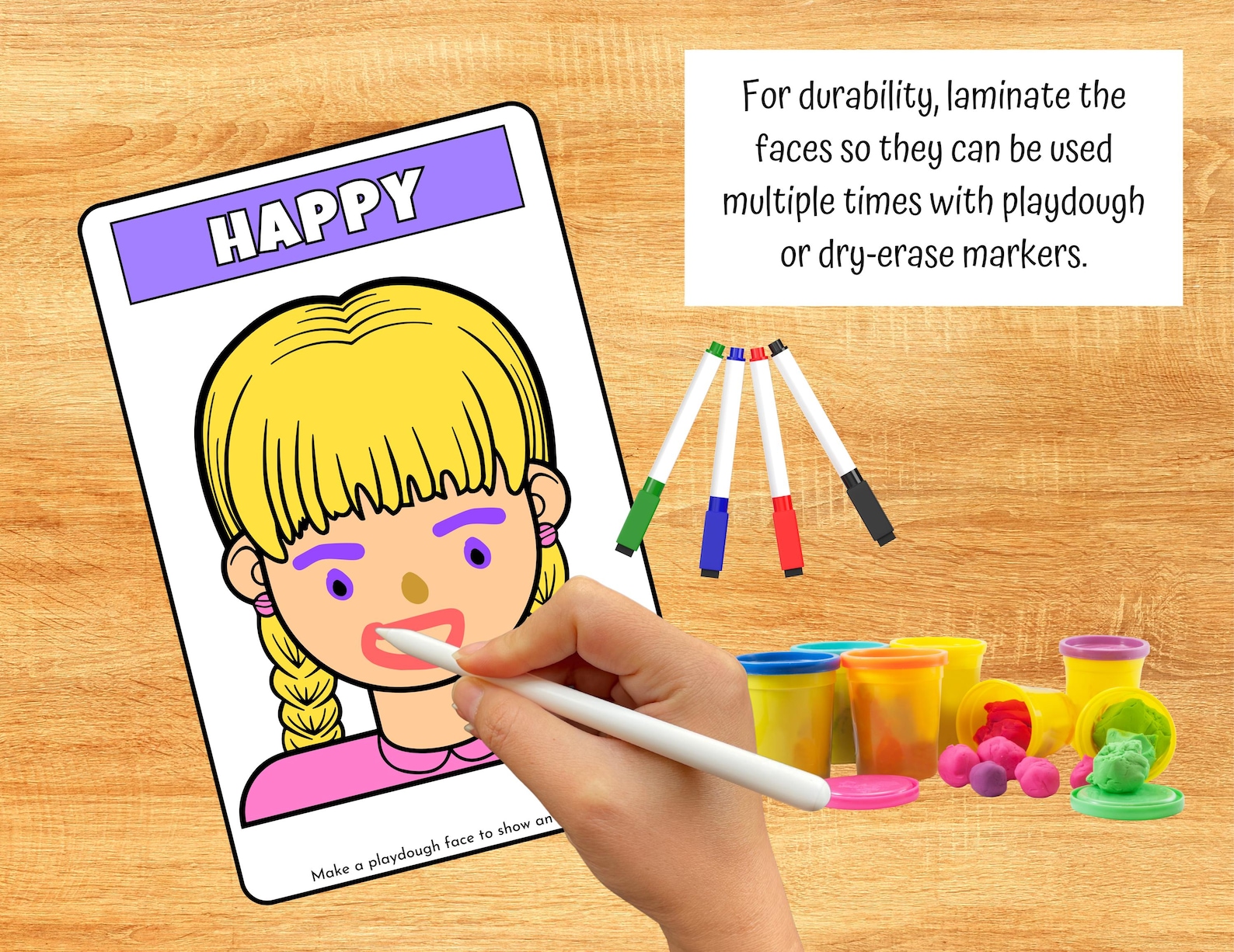 Printable Play-doh Emotion Mats – Feelings Activity for Preschool ...