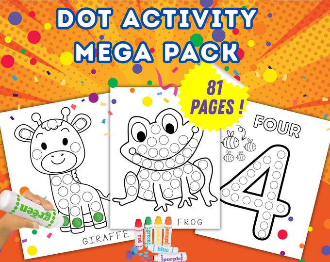 Color by Number Dot Marker Printable - Zahlenlernen Dab a Dot Malseiten ...