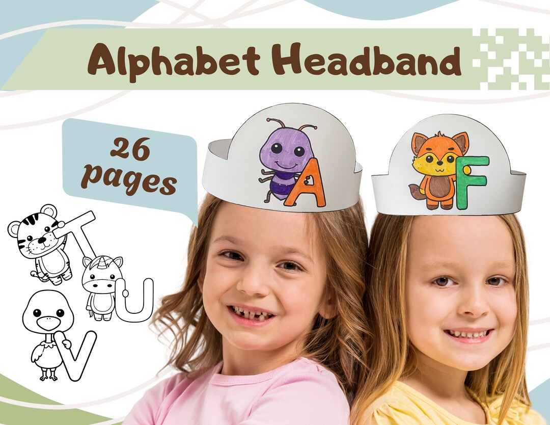 Printable Alphabet Animal Headband | ABC Letter Crowns for Kids ...
