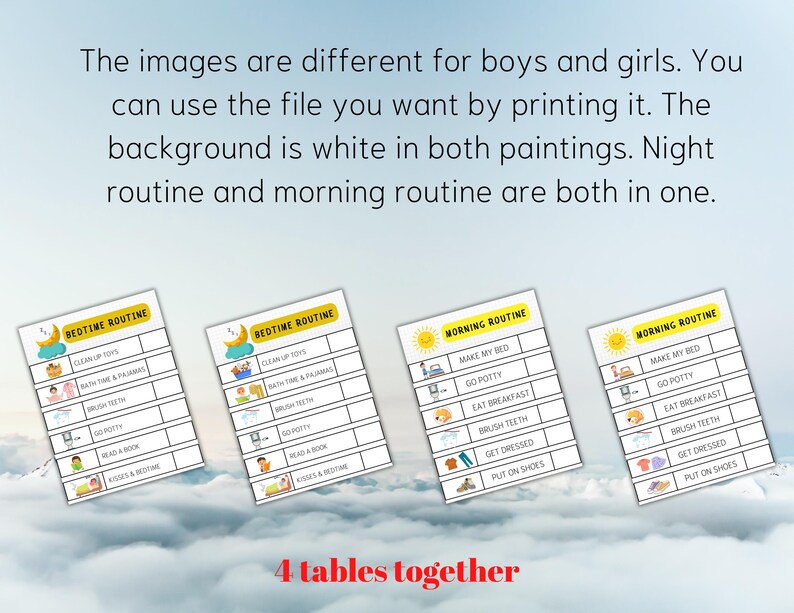 Daily Routine Chart for Kids – Fun and Educational Morning & Evening ...