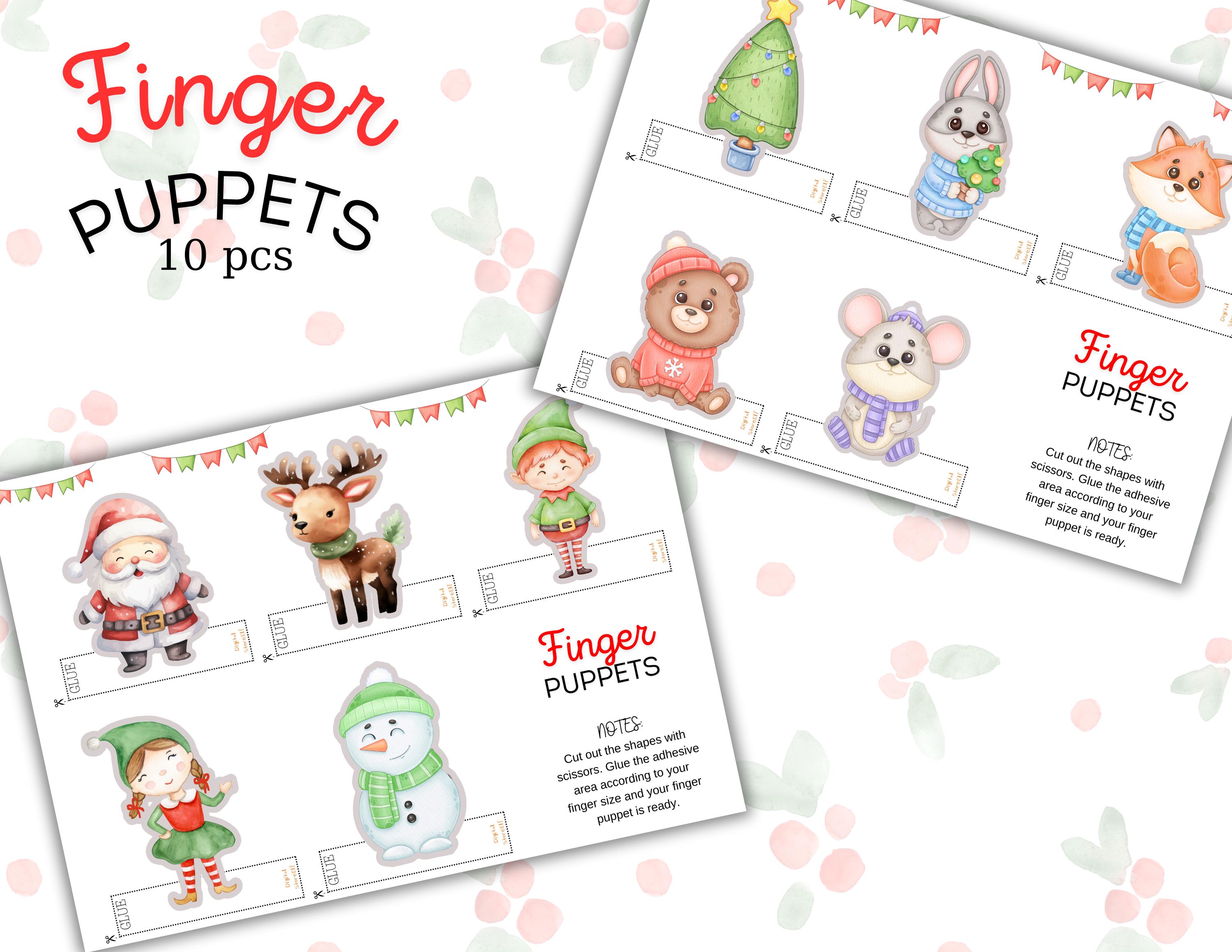 Christmas-themed Digital Finger Puppet Set – Educational and Fun ...