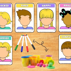 Printable Play-doh Emotion Mats – Feelings Activity for Preschool ...