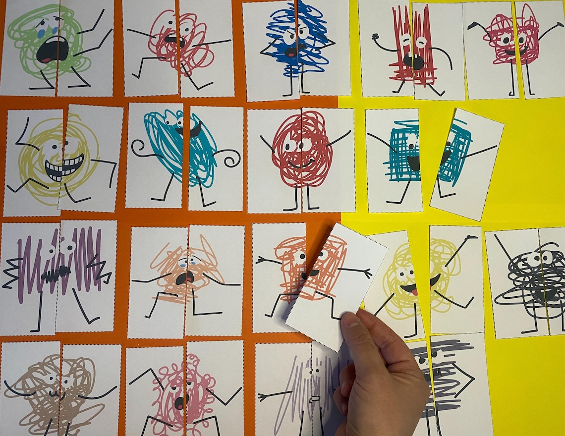 Printable Emotion Matching Cards, Feelings Activity, Kids Preschool ...