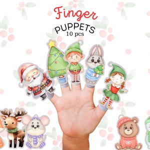 Christmas-themed Digital Finger Puppet Set – Educational and Fun ...