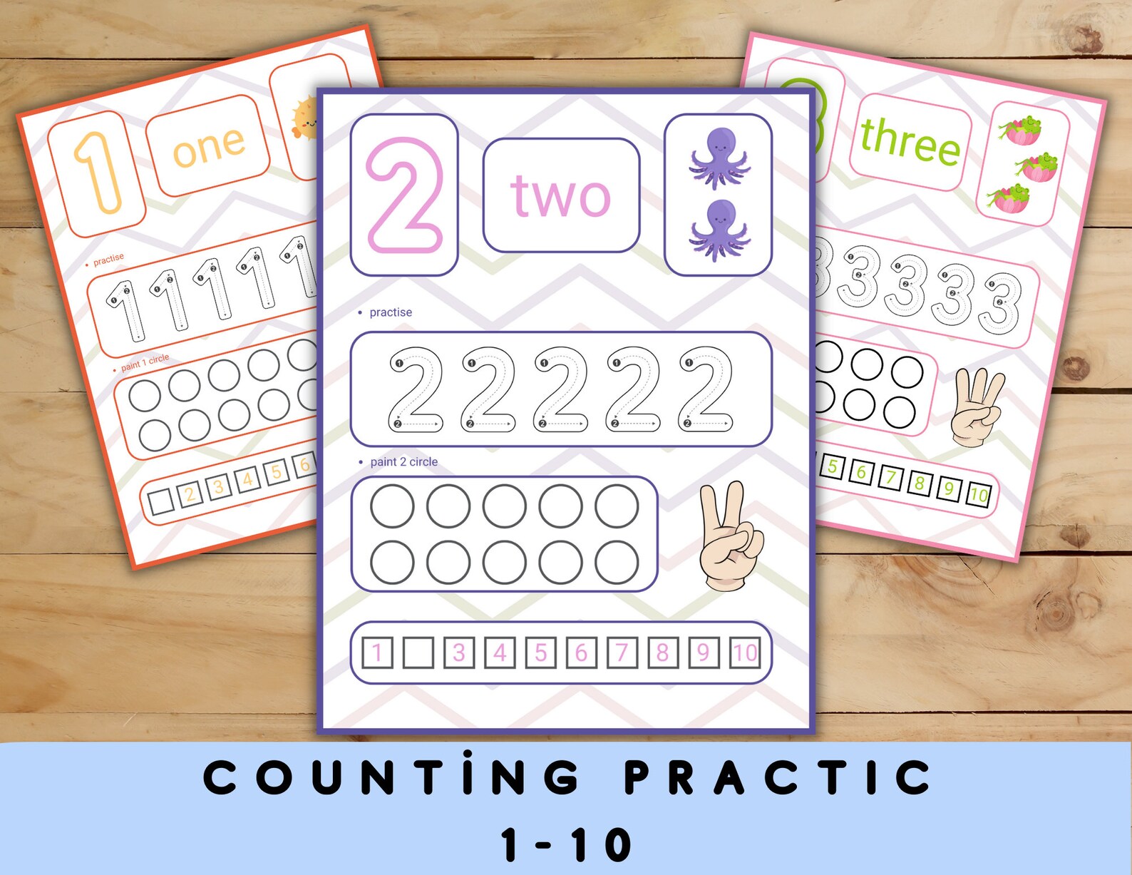 Printable Learning Bundle: Numbers 1-10 for Preschool & Kindergarten ...