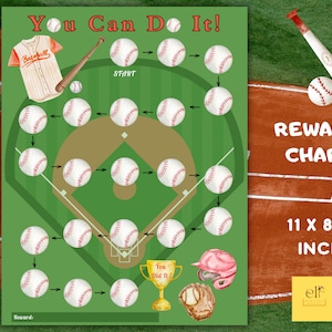 Baseball Fun: Printable Reward Chart Set for Kids - Behavior, Chores ...
