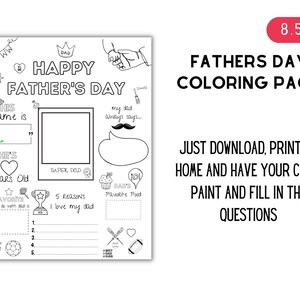 Father's Day Handprint Printable, Fathers Day Activity, Fathers Day ...