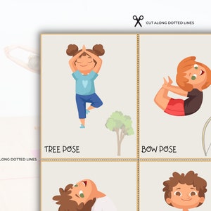Kids Yoga Cards | 12 Yoga Poses for Children | Printable Yoga Game ...