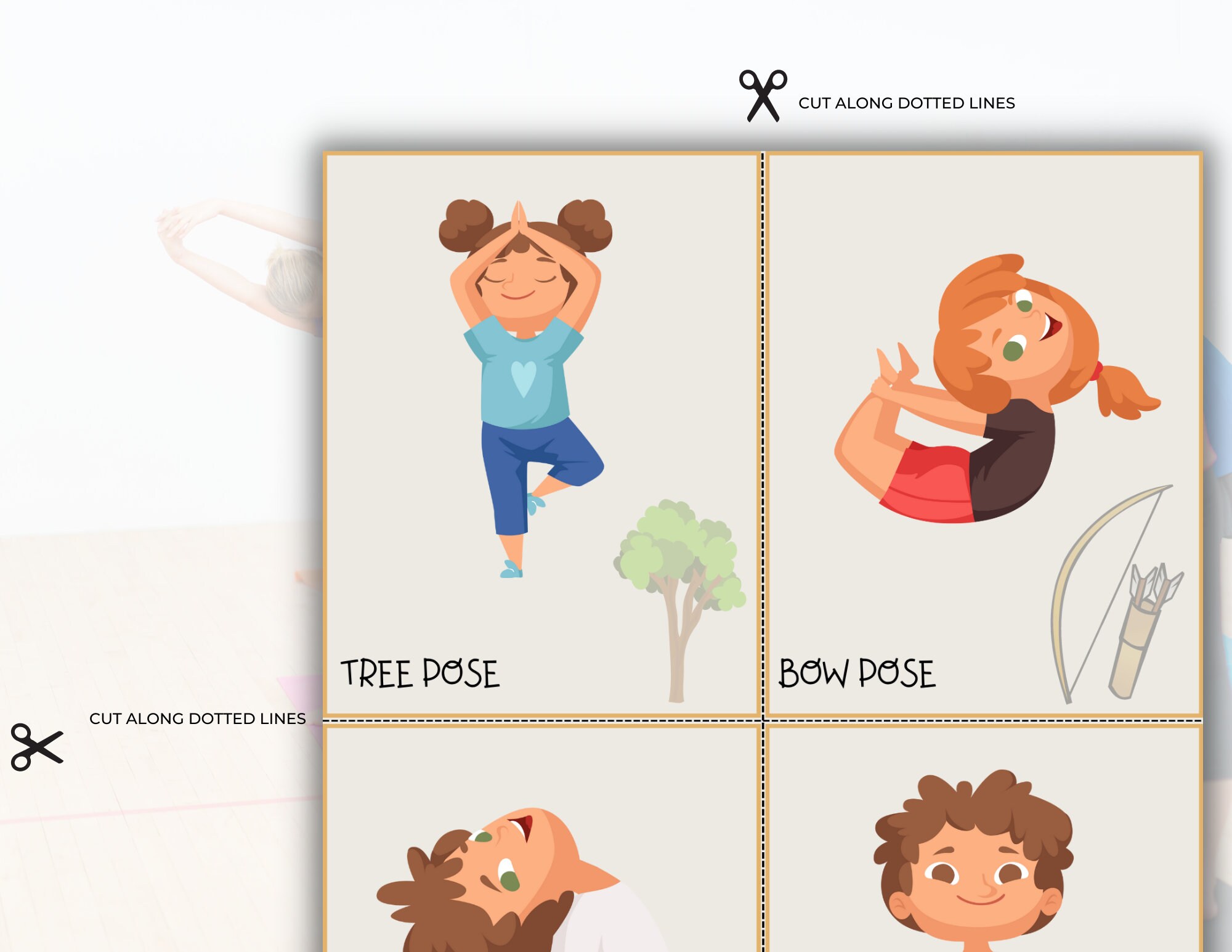 Kids Yoga Cards | 12 Yoga Poses for Children | Printable Yoga Game ...