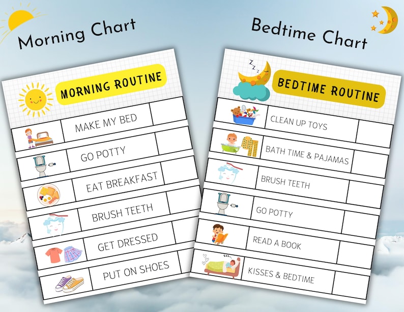 Daily Routine Chart for Kids – Fun and Educational Morning & Evening ...