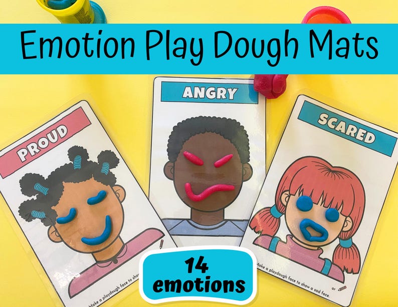 Printable Play-doh Emotion Mats – Feelings Activity for Preschool ...