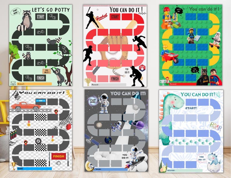 Dinosaur Reward Chart, Sticker Chart, Toddler, Potty Training Chart ...