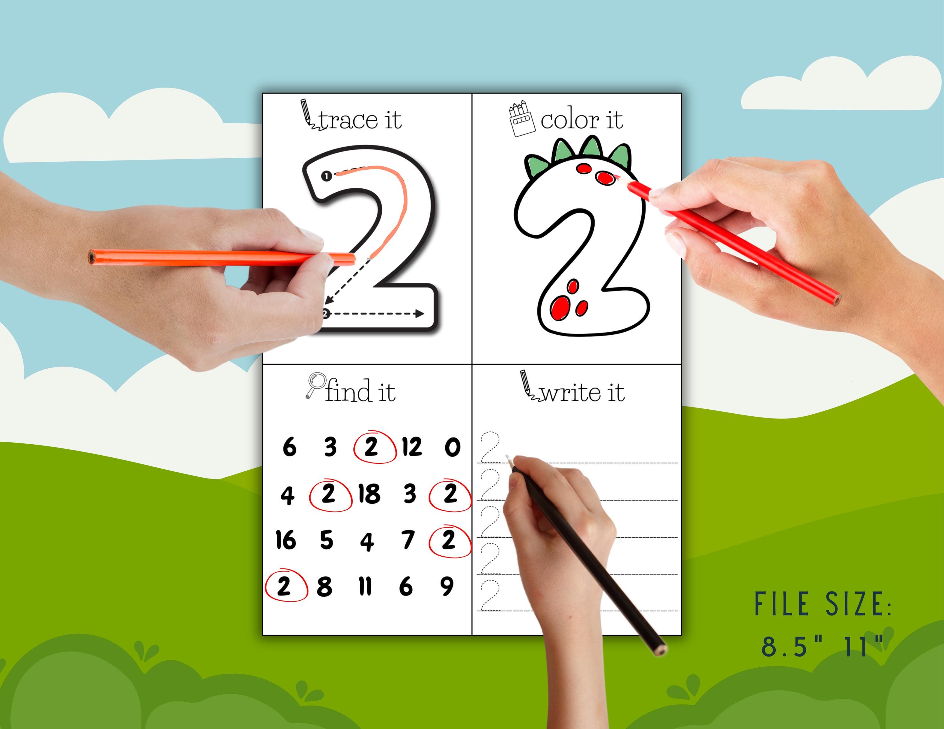 Do a Dot Number Printable Worksheets, 0 to 9 Number Learning Activity ...