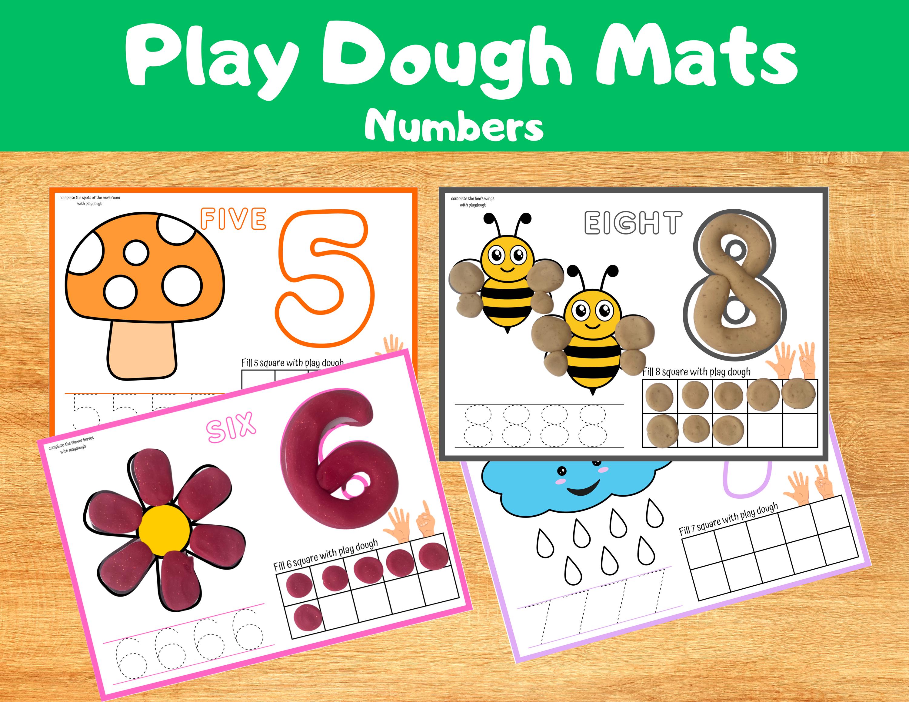 Printable Number Playdough Mats: Montessori Toddler Learning (digital ...