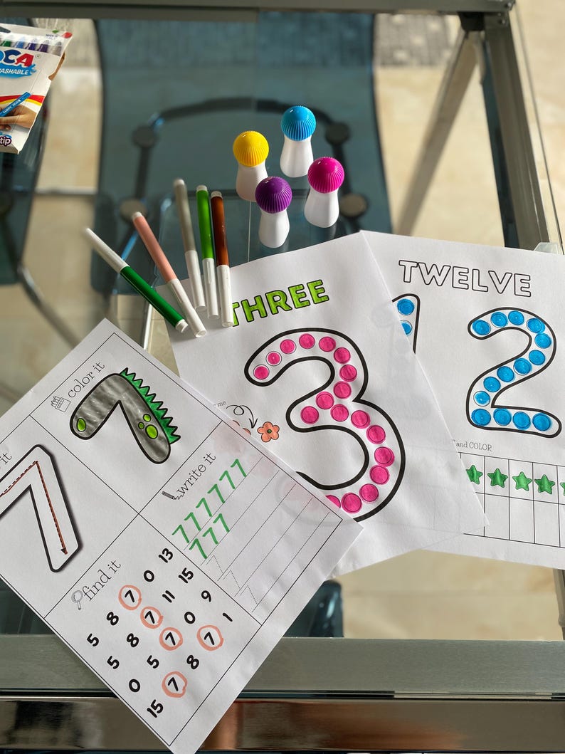 Do a Dot Number Printable Worksheets, 0 to 9 Number Learning Activity ...