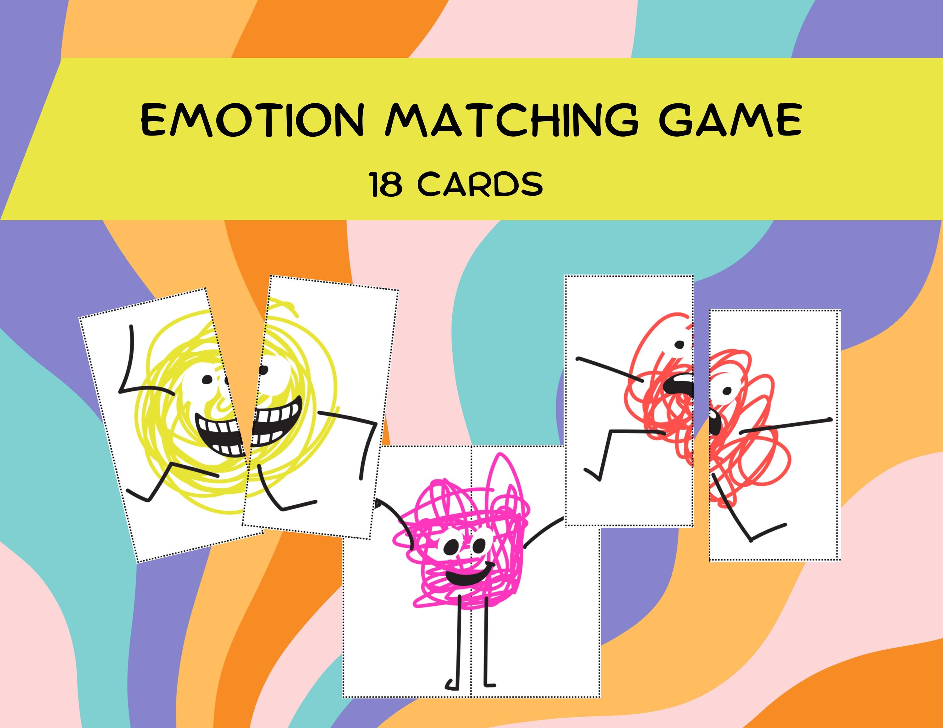 Printable Emotion Matching Cards, Feelings Activity, Kids Preschool ...