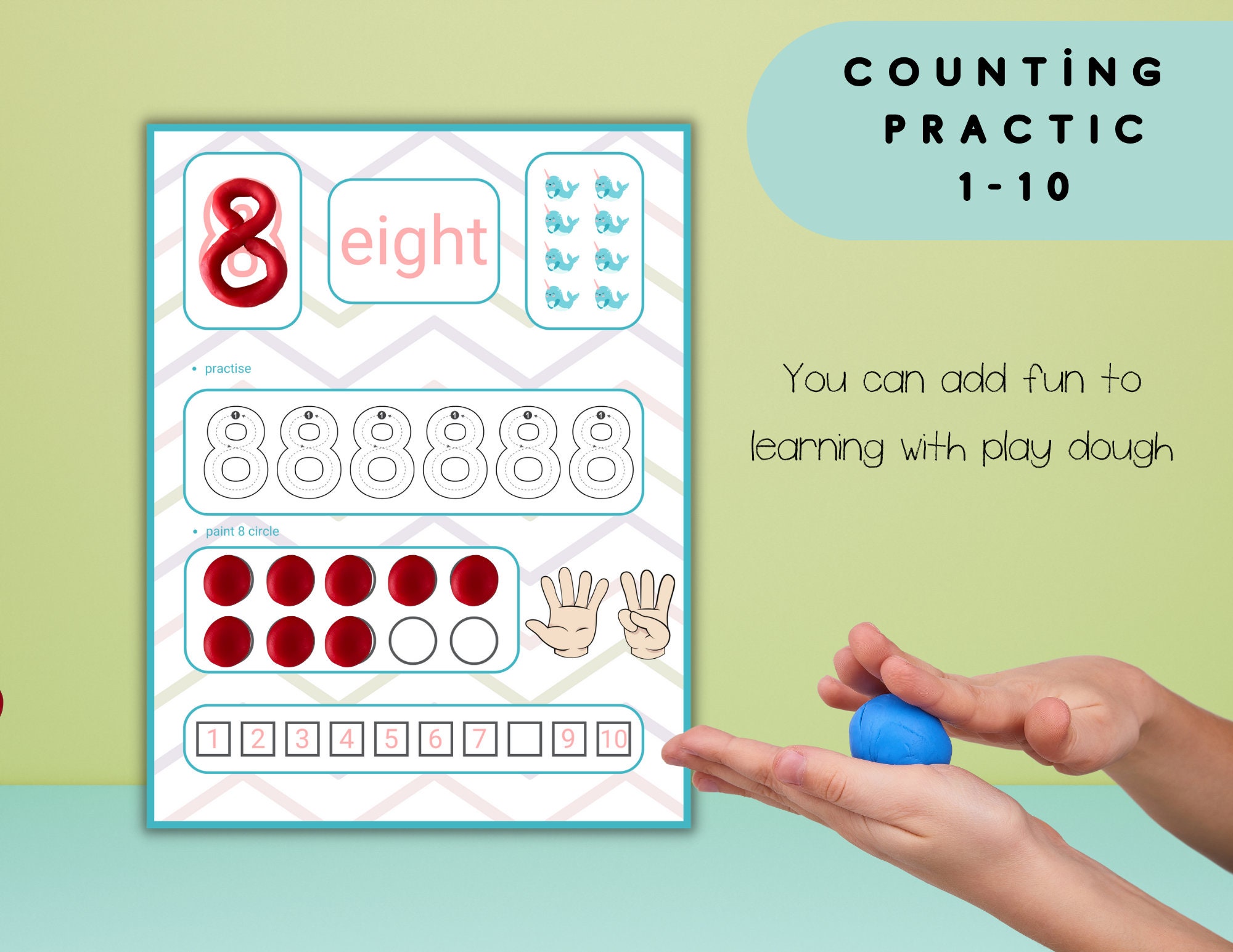Printable Learning Bundle: Numbers 1-10 for Preschool & Kindergarten ...