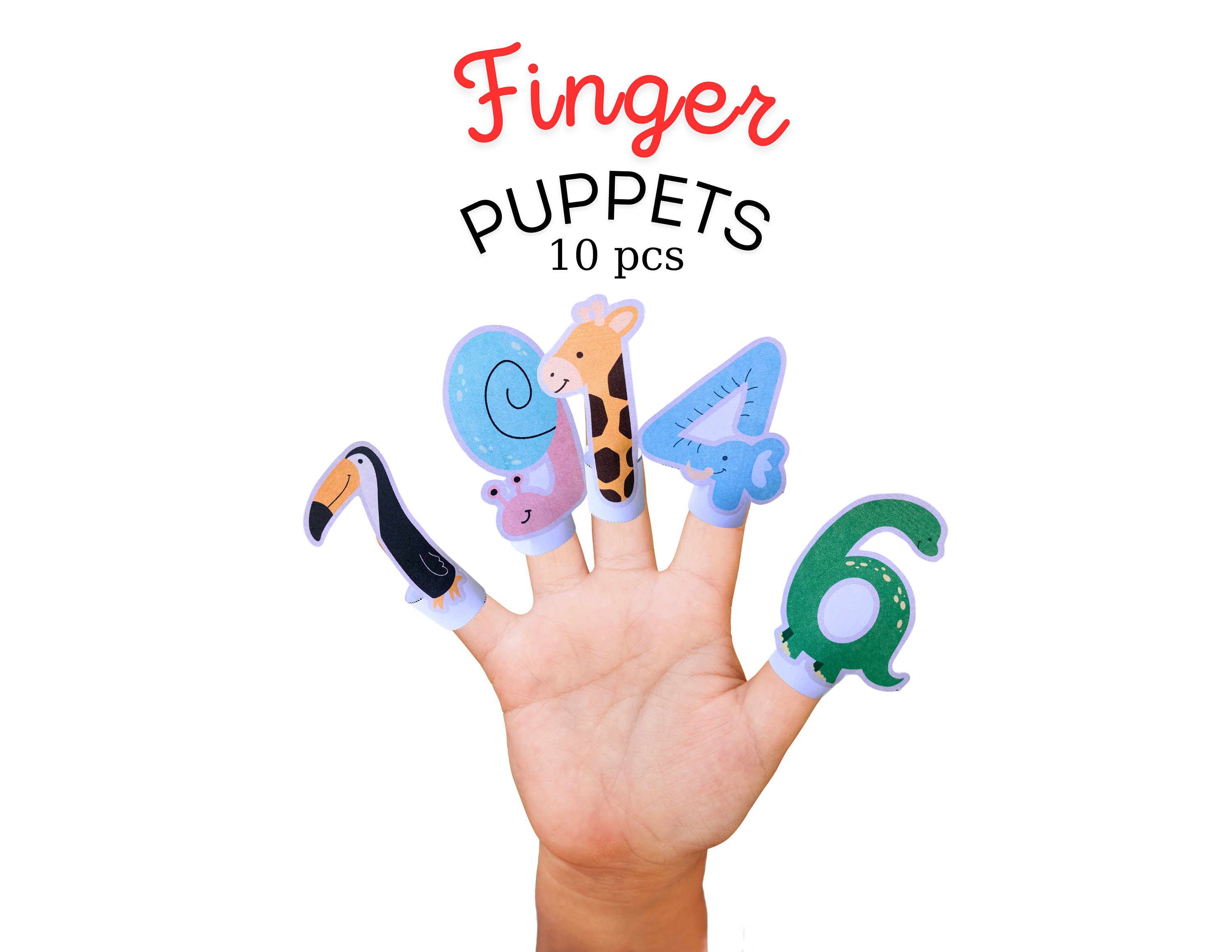 Fun Animal Themed Figure Finger Puppets Educational and Fun Paper ...
