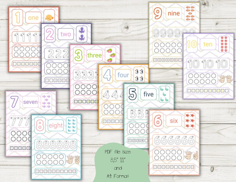 Preschool Number Learning Activities Fun & Interactive Worksheets for ...