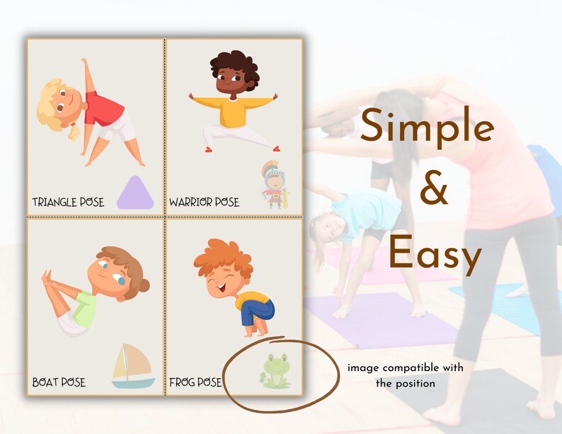 Kids Yoga Cards | 12 Yoga Poses for Children | Printable Yoga Game ...