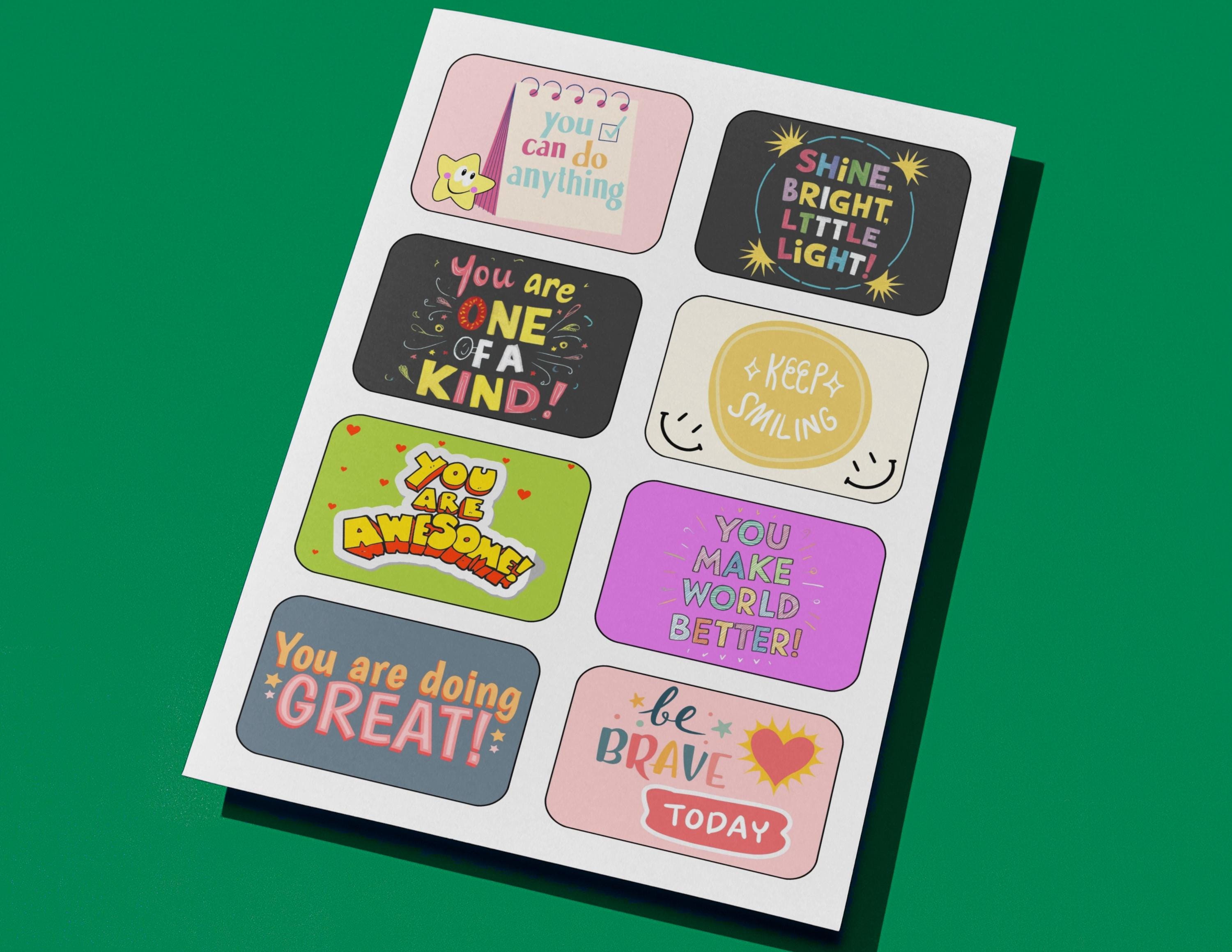 Kids Lunch Box Notes, 32 Fun Motivational Messages (printable) - Etsy