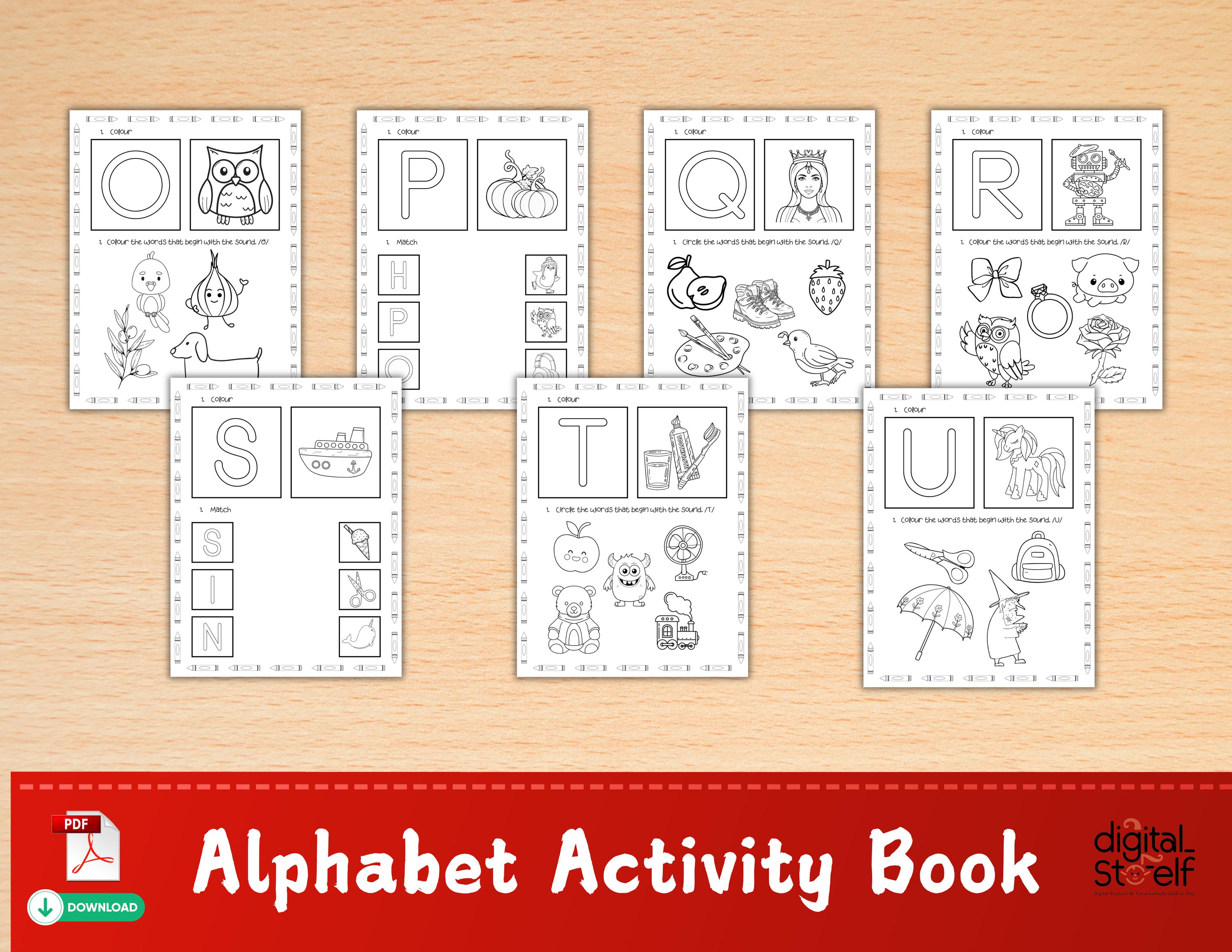 Alphabet Coloring Pages: 52 Printable Letter Tracing Worksheets (PDF ...