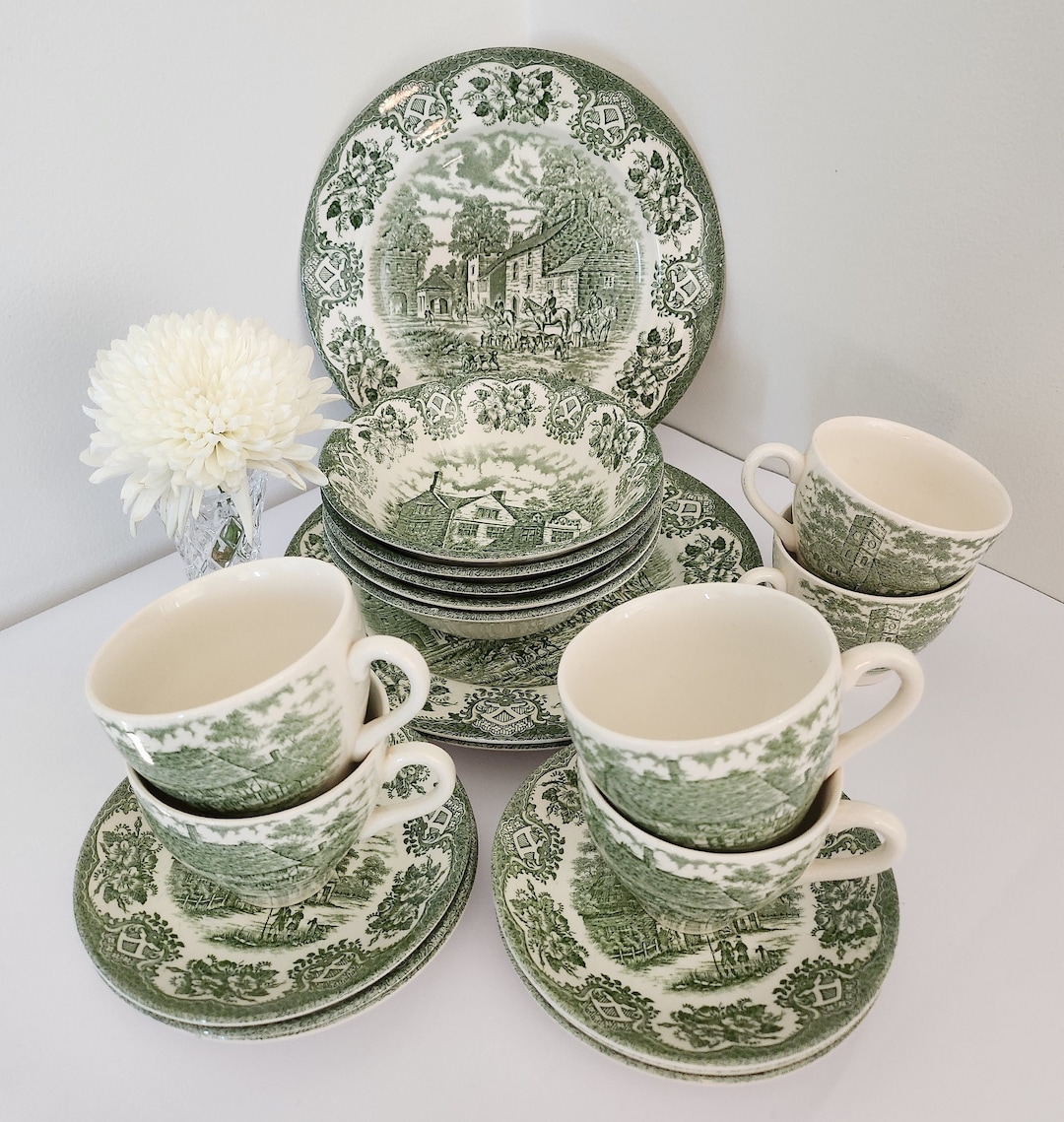 Staffordshire inn Series English Ironstone Vintage Dinner Set Pieces ...