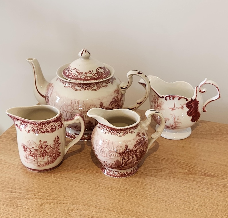 Vintage Tea Set Pieces Ascot Teapot & Milk Jugs, Chameleon House Milk ...