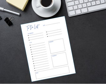 Instant Download, Printable To-do List, Daily Planner, - Etsy