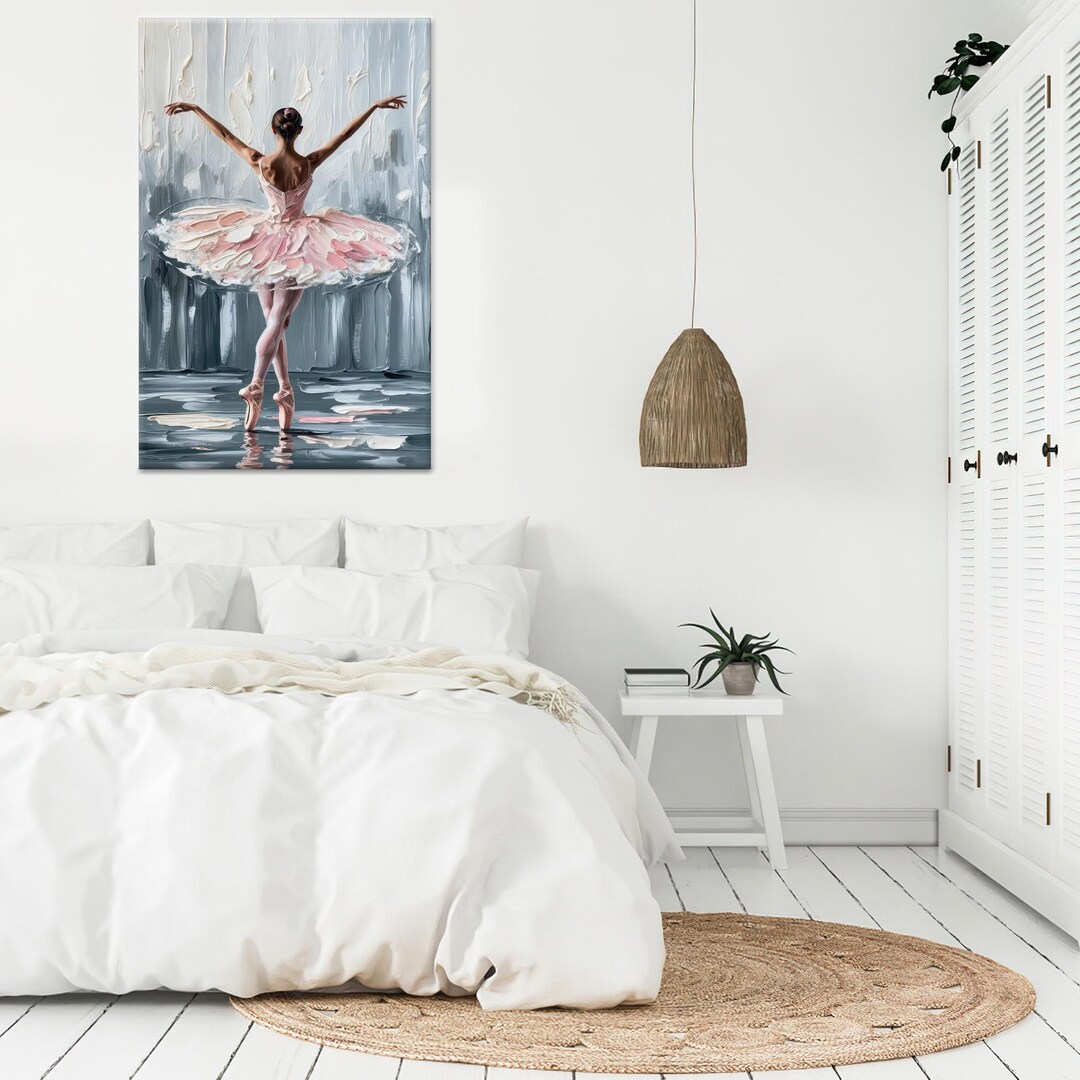 Ballet Dancer Canvas Art: Pink Tutu Ballerina, Dance Studio Decor - Etsy