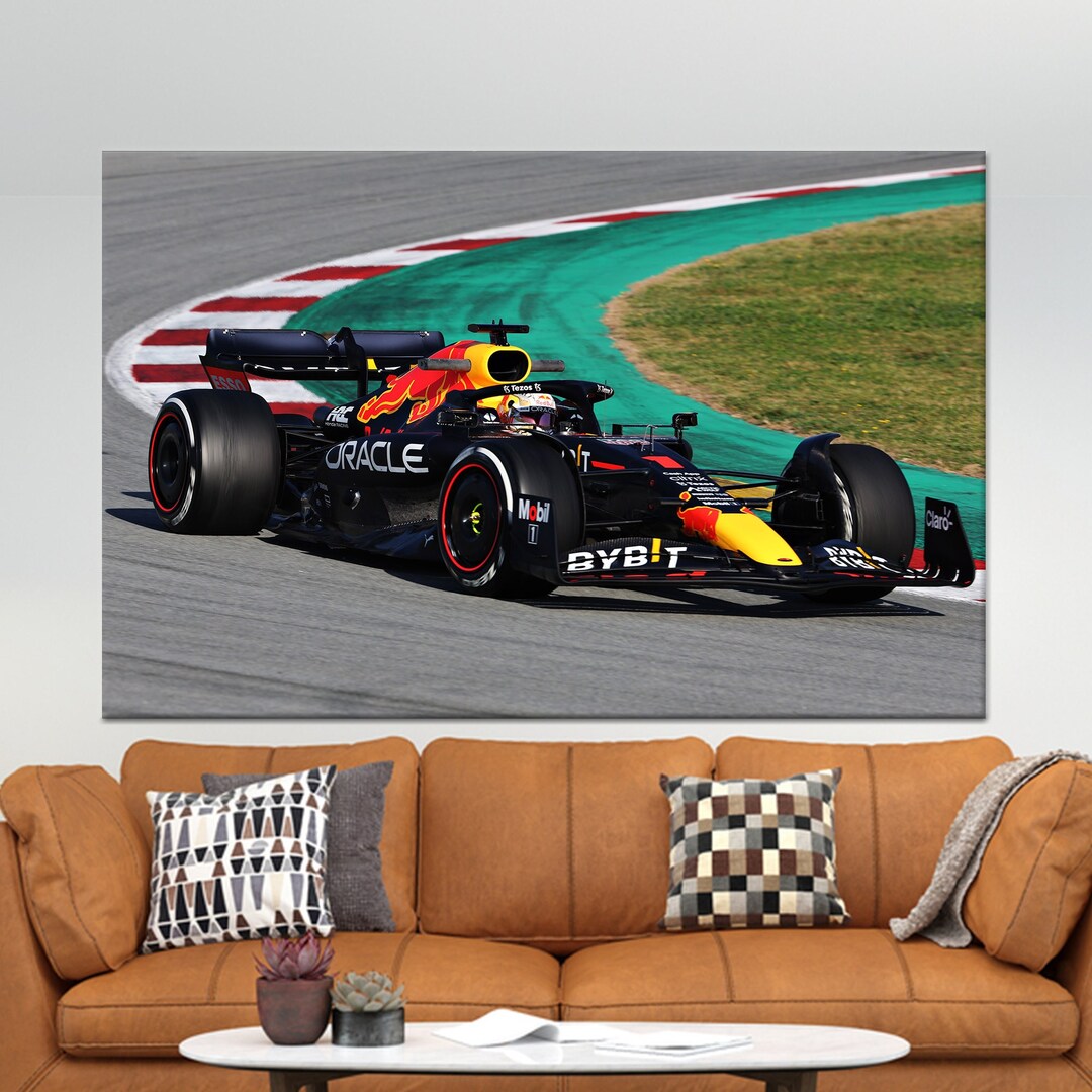 Formula 1 Wall Art Racing Car Canvas Art, Modern Glass Art ...