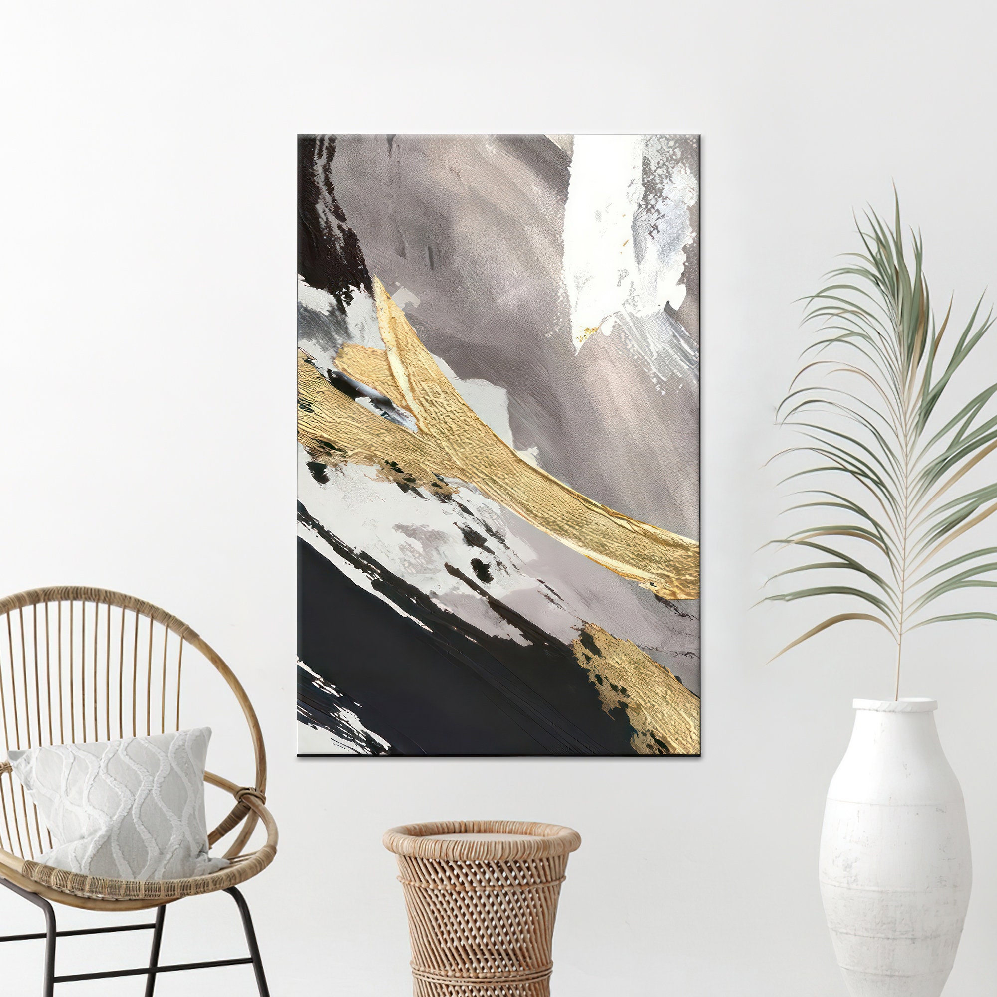 Gold Marble Wall Art, Black Marble Art, Gray Marble Decor, Luxury ...