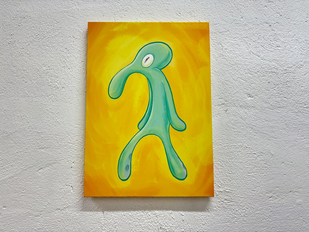 Bold and Brash, Squidward Canvas Art, Wall Decor, Modern Wall Art ...