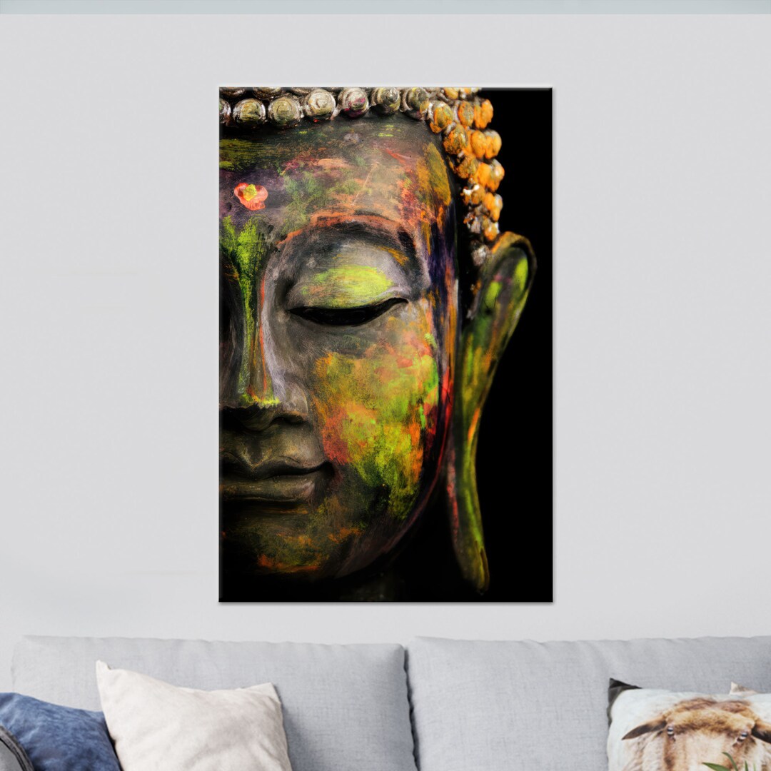 Buddha Art: Modern Tempered Glass Zen Wall Decor - Etsy