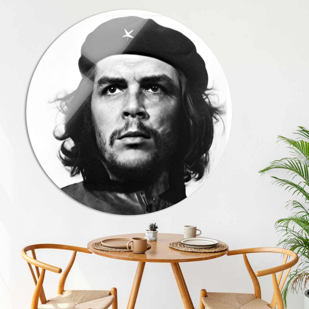 Che Guevara Tempered Glass Wall Art: Motivational Canvas Decor - Etsy