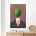 Apple Head Man Glass Wall Art: Surrealist Art Reproduction - Etsy