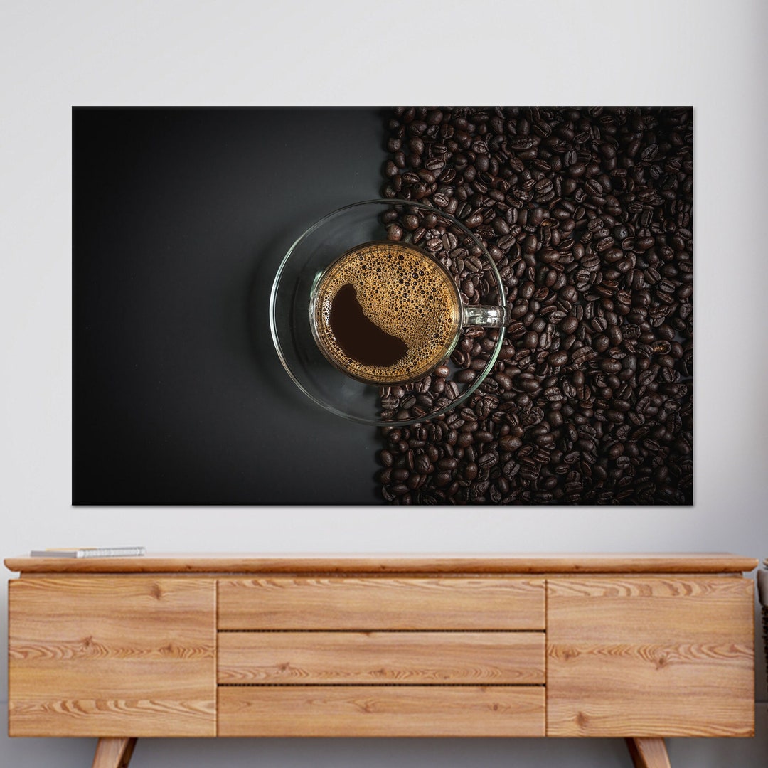 Kitchen Wall Decor, Cafe Glass Art, Bar Decor Art, Coffee Lover Gift ...