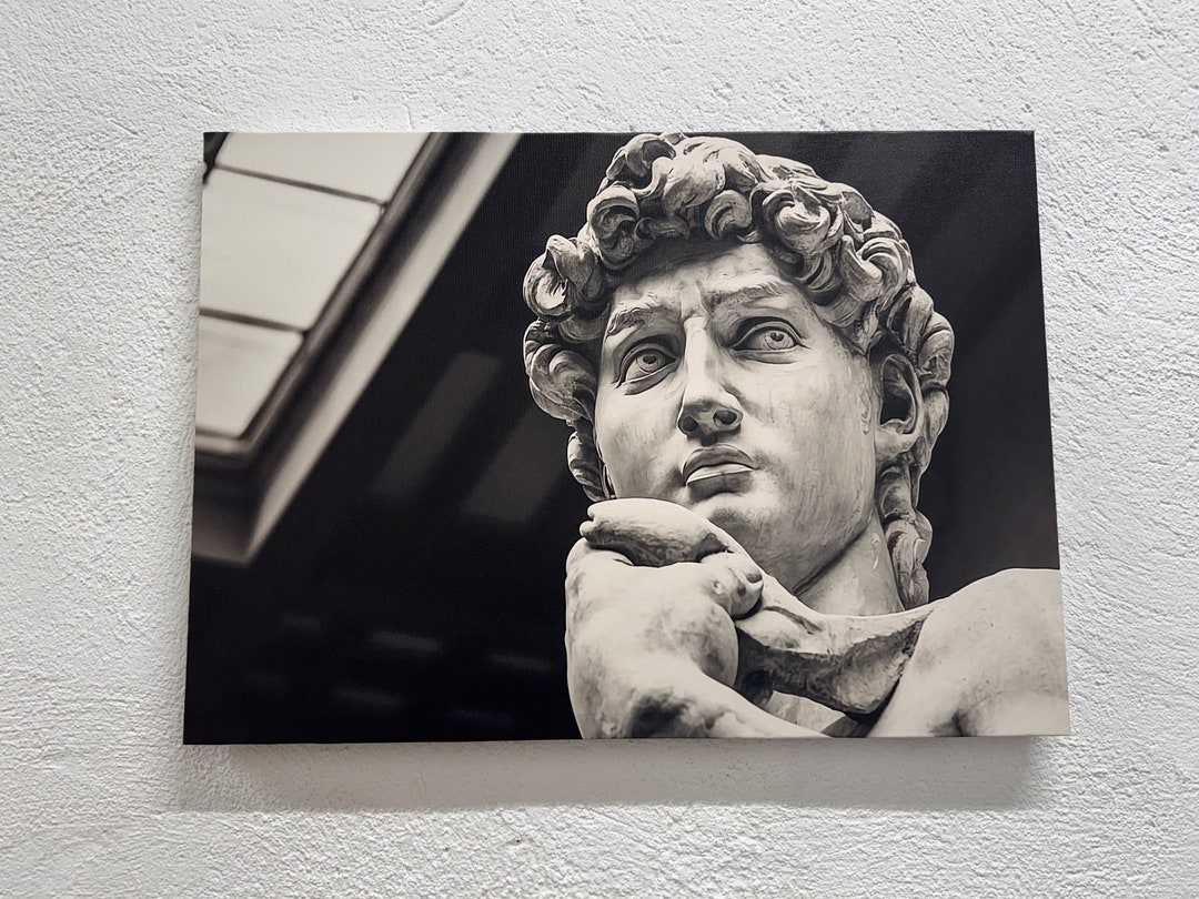 Statue of David Canvas Wall Art, David Poster, Michelangelo, Statue of ...