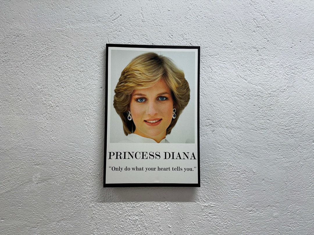 Princess Diana Art Print: Tempered Glass, Framed Canvas Wall Decor - Etsy