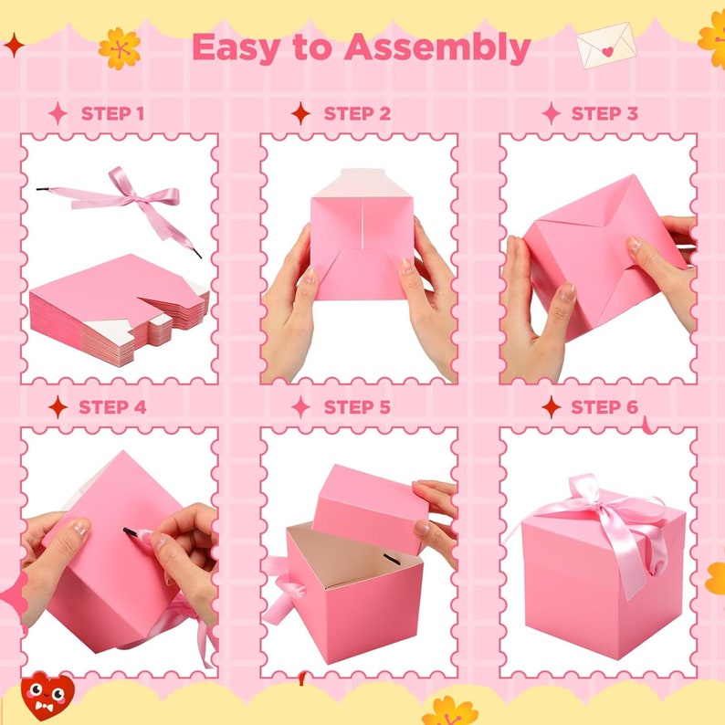 50 Pack Small Gift Boxes With Lids, 4x4x4'' Squared Gift Boxes Bulk - Etsy