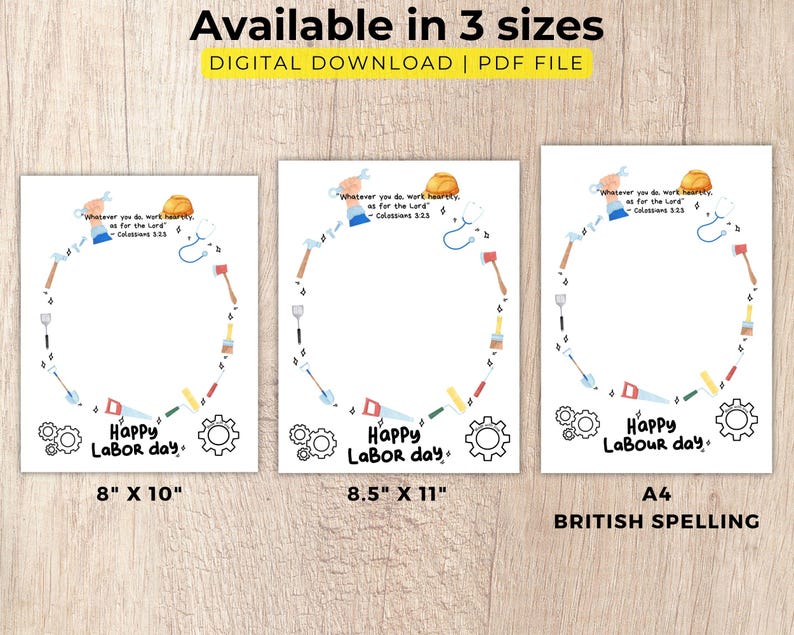 Bible Verse Labor Day Handprint Craft, Sunday School Craft, Christian ...