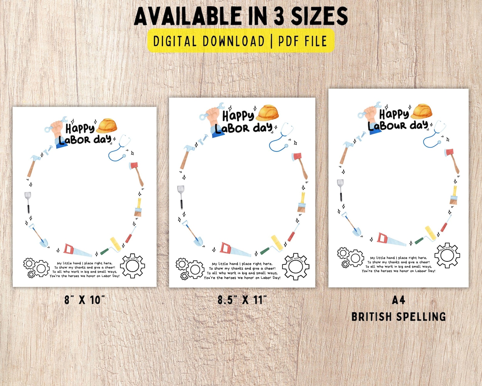 Labor Day Handprint Craft, Labor Day Craft for Kids, Baby Toddler ...