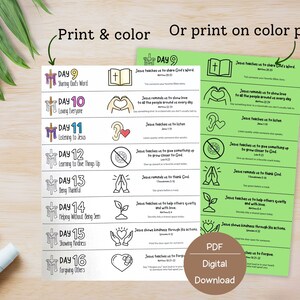 40 Days of Lent Countdown Chain, Lent Calendar for Kids, Lent Sunday ...