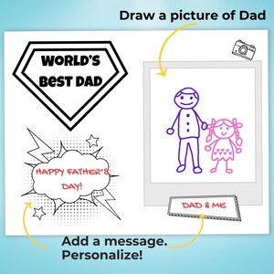 All About My Dad, Fathers Day Coloring Book, Fathers Day Fill in the ...