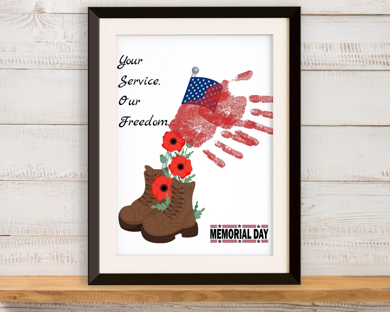 Memorial Day Handprint Craft, Patriotic Kids Memorial Day Craft ...