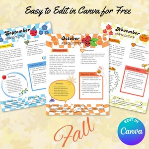 Groovy Teacher Newsletter Template Bundle, Editable Retro Newsletter ...