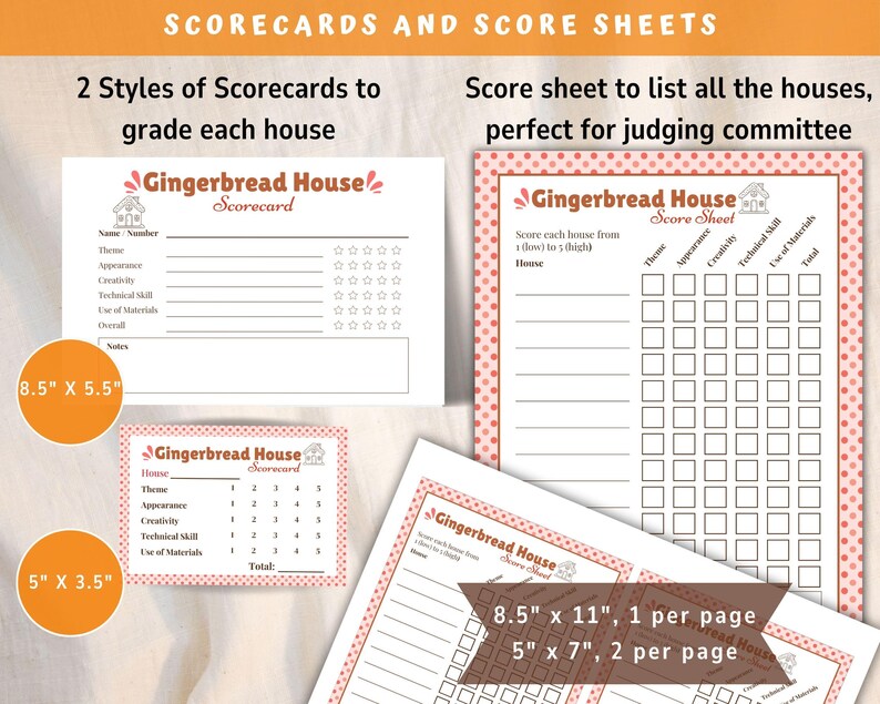 Gingerbread House Decorating Contest Kit, Christmas Award Certificates ...