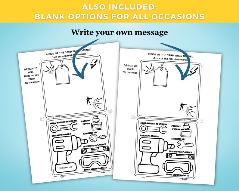 Fathers Day Bible Craft, Super Hero Dad Toolbox Coloring Card ...