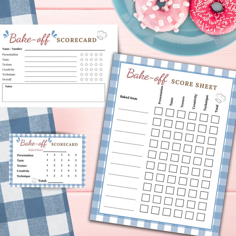 Bake off Score Cards - Etsy